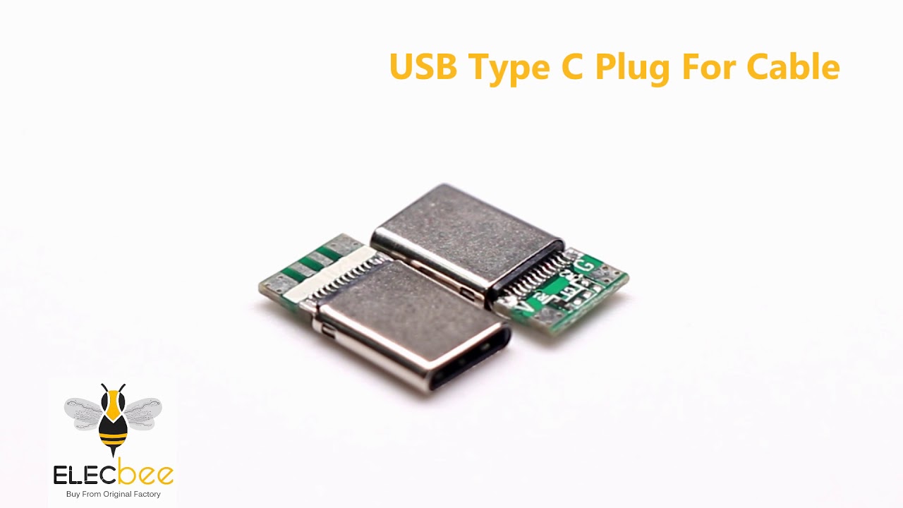 USB Type C Connector Straight 24 Pin Solder Type For Cable- EB-500-5033 ...