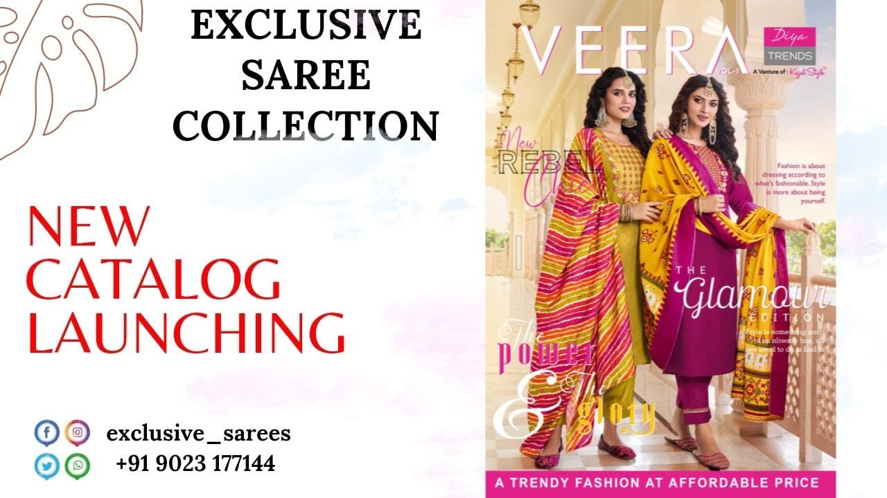 VEERA VOL 1 BY DIYA TRENDS KAJAL STYLE REDYMADE WHOLESALE CATALOG SURAT ...