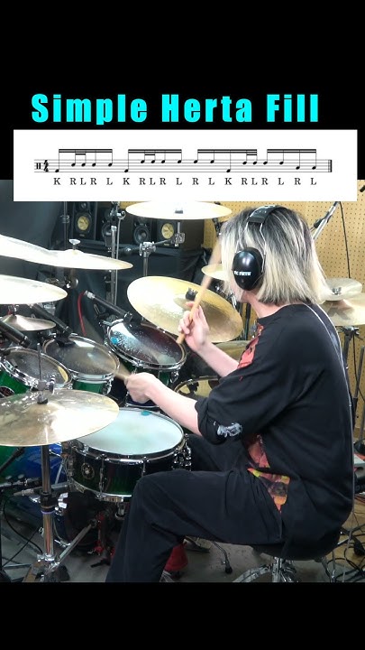 Simple Herta Drum Fill ヘルタの応用でドラムフィルイン 叩いてみた Drum Fill-in #drums #sakaedrums #rudiments - YouTube