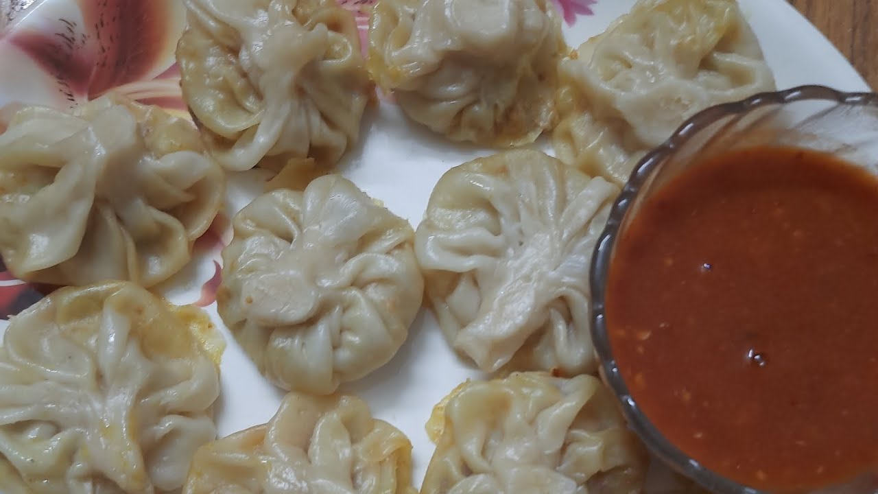 Chicken momos |non veg momos| with yummy sauce #delicous #tasty # ...