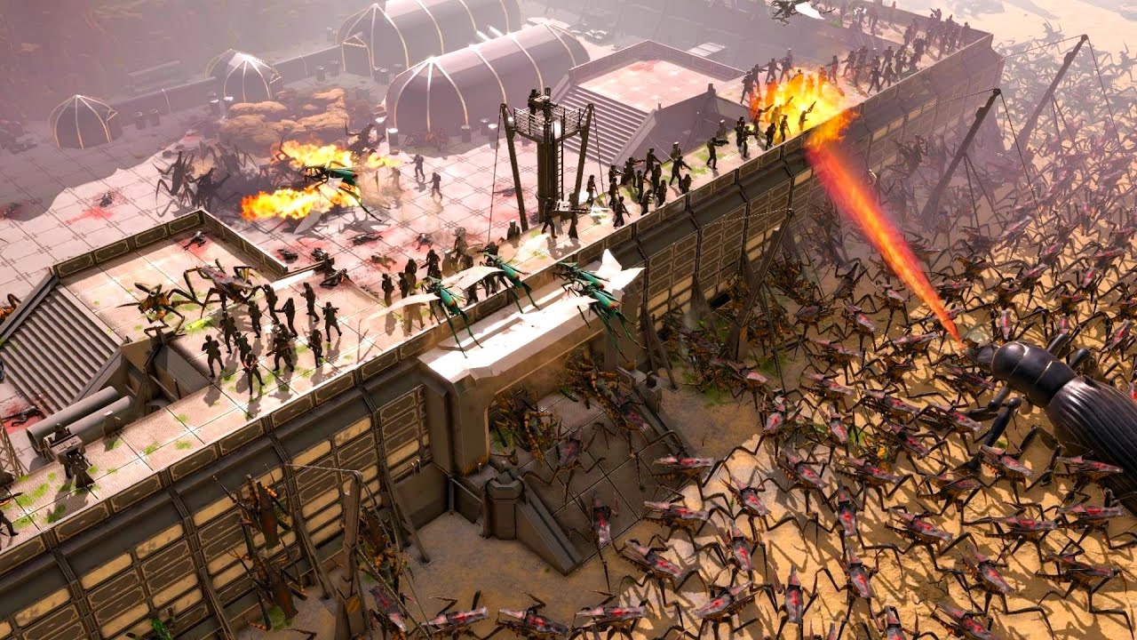 MASSIVE ARACHNID BUGS ATTACK! - Starship Troopers - YouTube