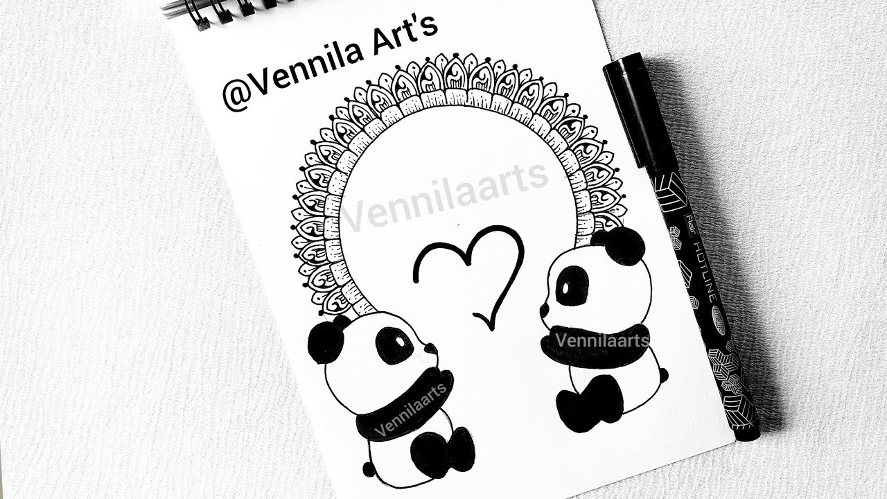 Panda Mandala Art|Panda Drawing|Panda Mandala|step by step mandala art ...