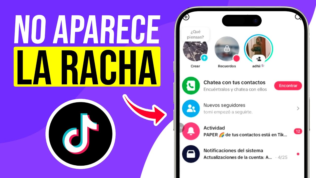 NO ME APARECE la RACHA de TikTok - Solucion Paso a Paso - YouTube