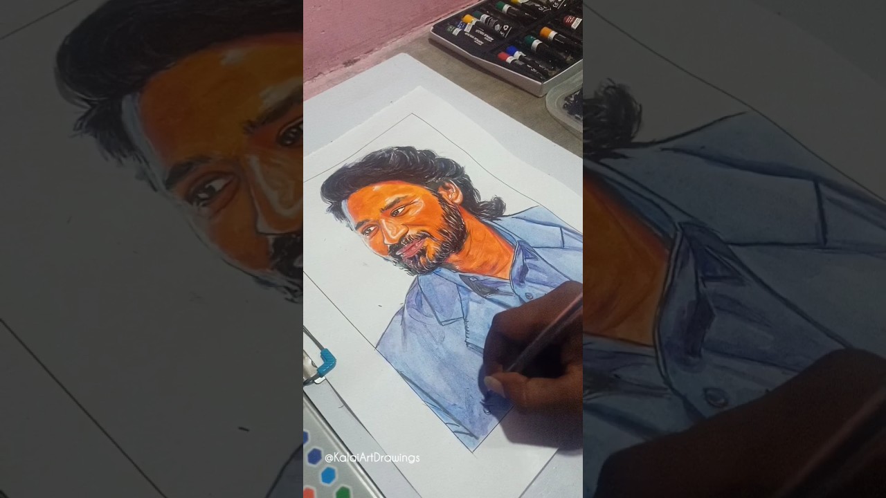 Dhanush Drawing #shorts #dhanush - YouTube