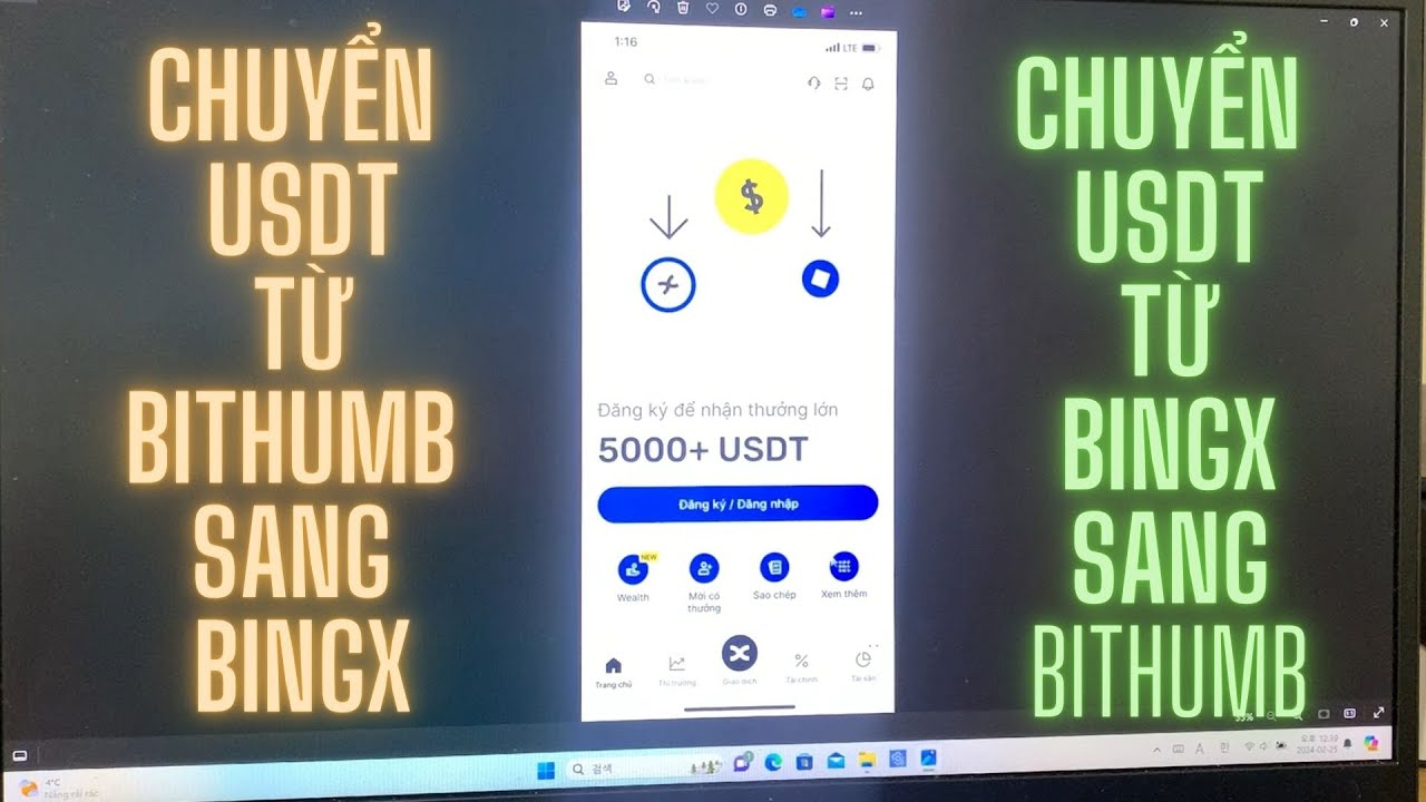 V132 : Cách Chuyển Usdt Từ Sàn Bithumb Của Hàn Quốc Sang Sàn BingX - YouTube