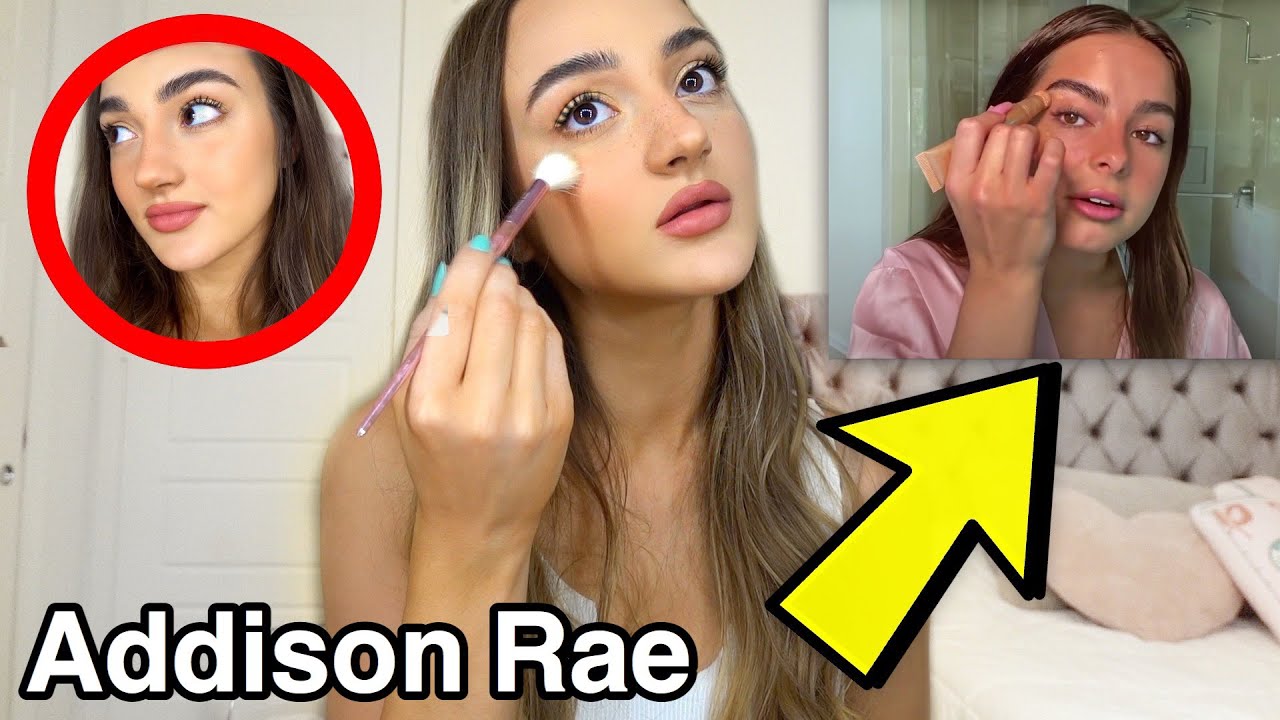 I FOLLOWED AN *ADDISON RAE* MAKEUP TUTORIAL (Vogue) - YouTube