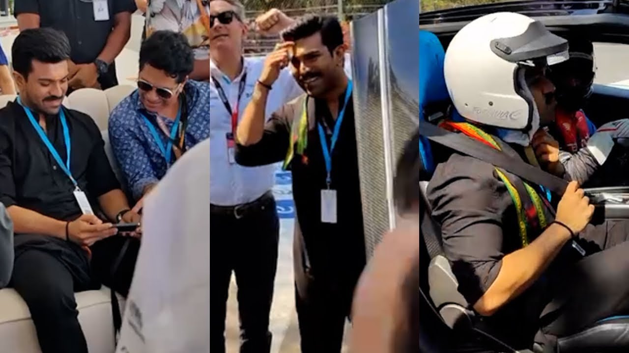 Ram Charan & Sachin Tendulkar Visuals @ Formula E Race @ Hyderabad ...
