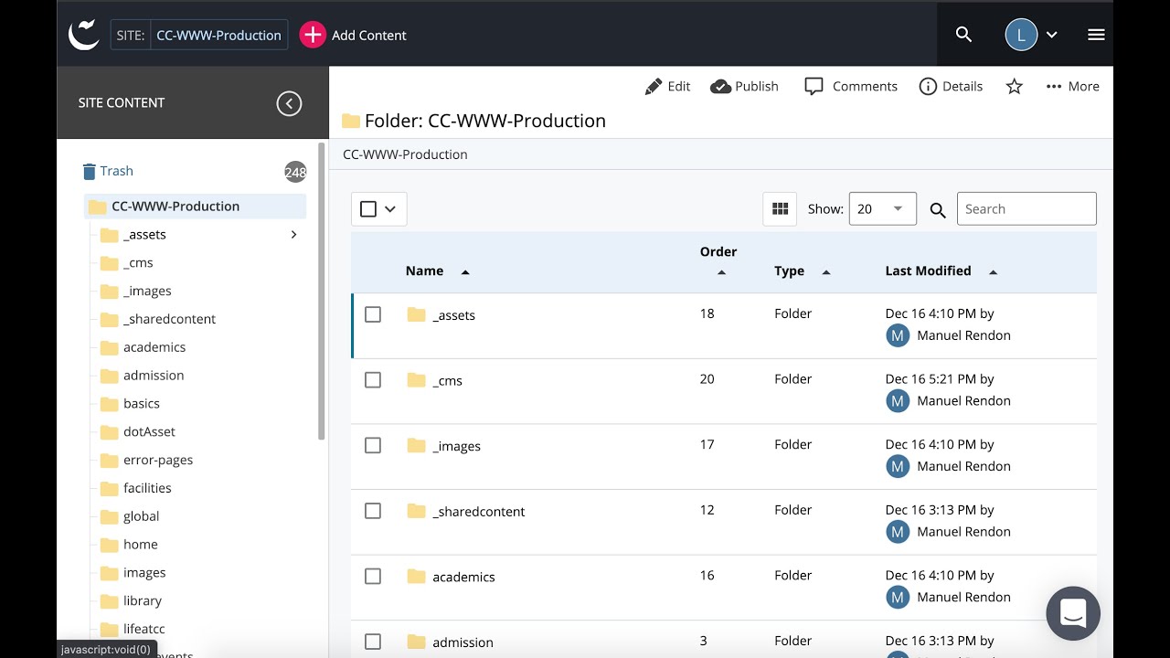 Colorado College Cascade CMS Basics - YouTube