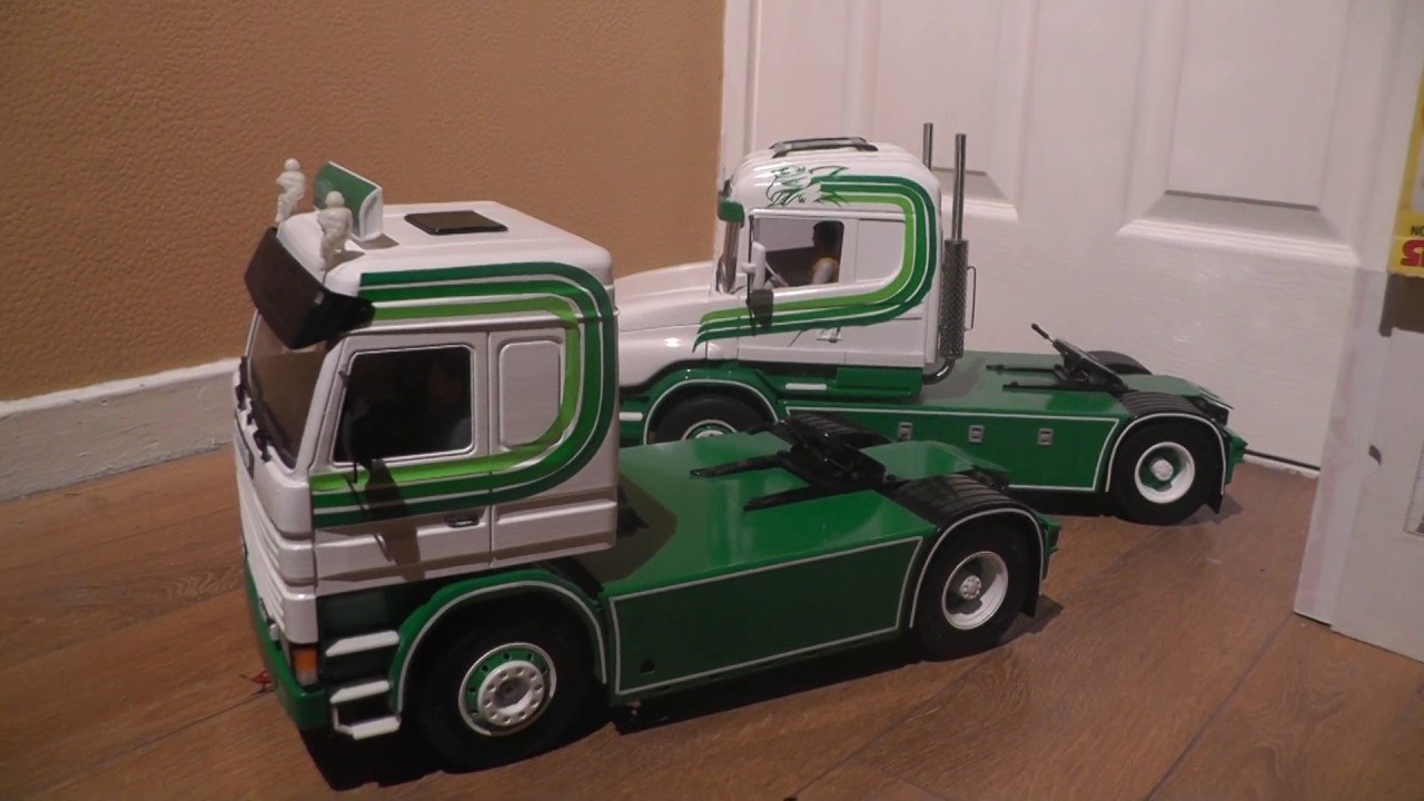 tamiya scania Tcab..+ a 3d printed custom scania cab... - YouTube