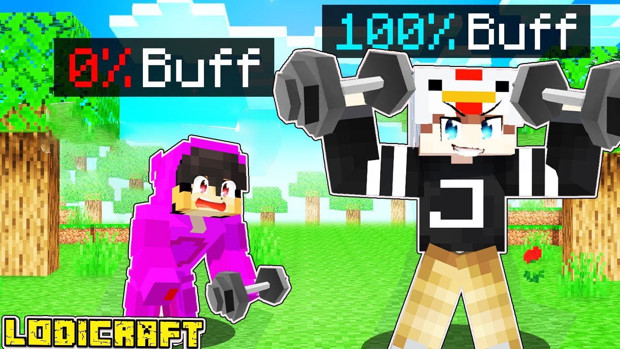 JEEEK Got 100% BUFF In Minecraft! - YouTube