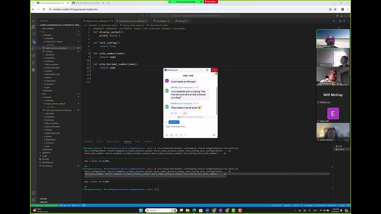 060324 COSC 1336 Functions with variables - YouTube