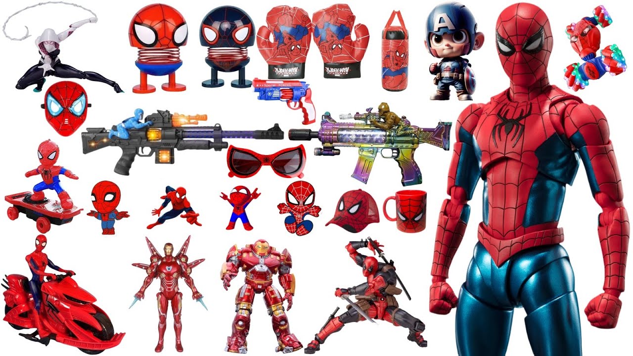Marvel Avengers toy series unboxing, Spider-Man dolls, robots, electric ...
