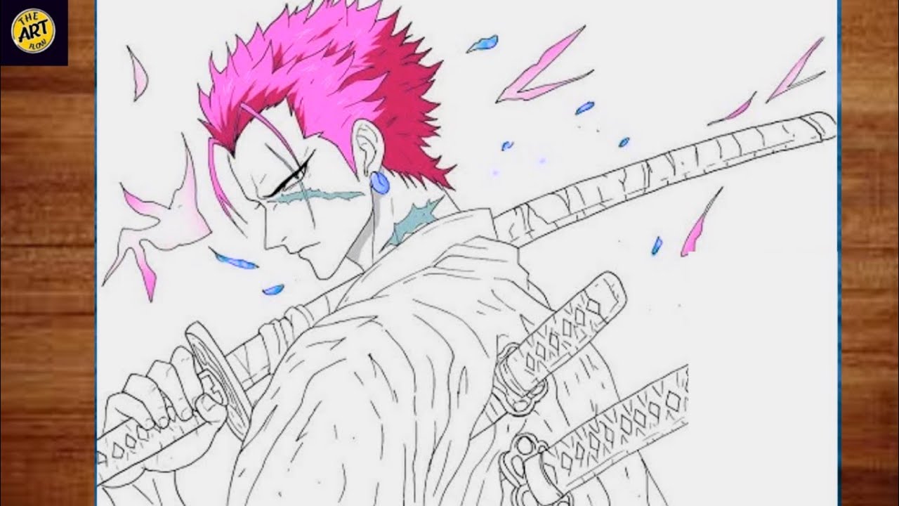 How To Draw Roronoa Zoro (ALT) | Zoro Step By Step Drawing | One Piece ...