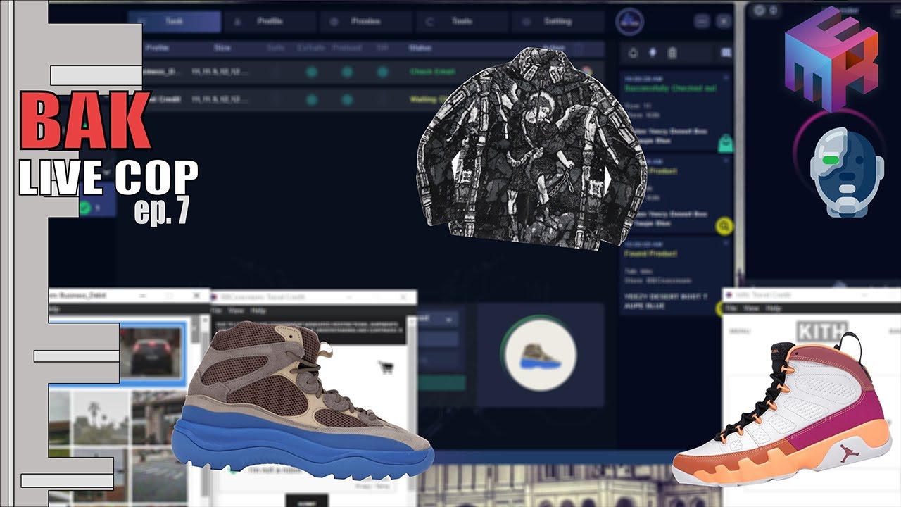 MEKAIO DESTROYS SHOPIFY! - BAK Live Cop ep.7: Yeezy Boot, Jordan 9 ...