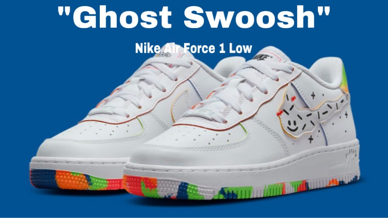 Detailed Loook of the Nike Air Force 1 Low “Ghost Swoosh” - YouTube
