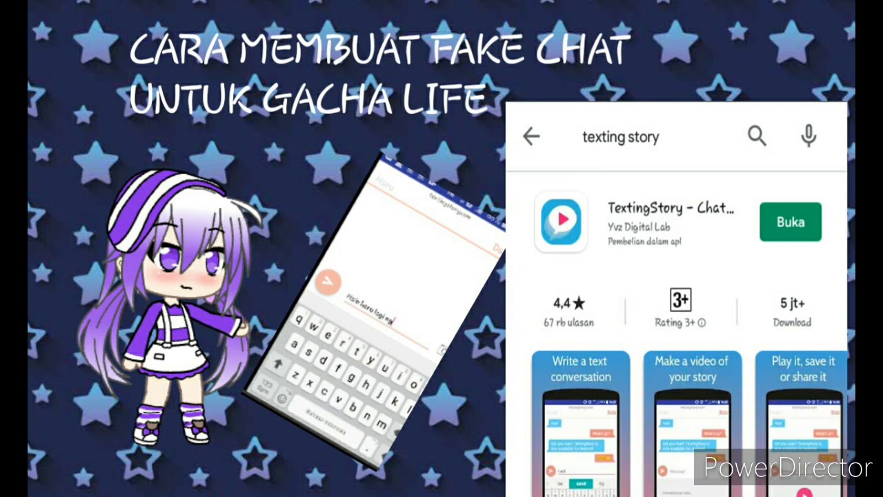 Cara membuat FAKE CHAT UNTUK VIDIO GACHA LIFE - YouTube