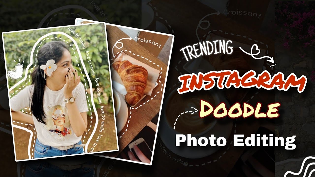 Trending Doodle Outline in photos 🌸 || Beginner Level || Part-2 - YouTube