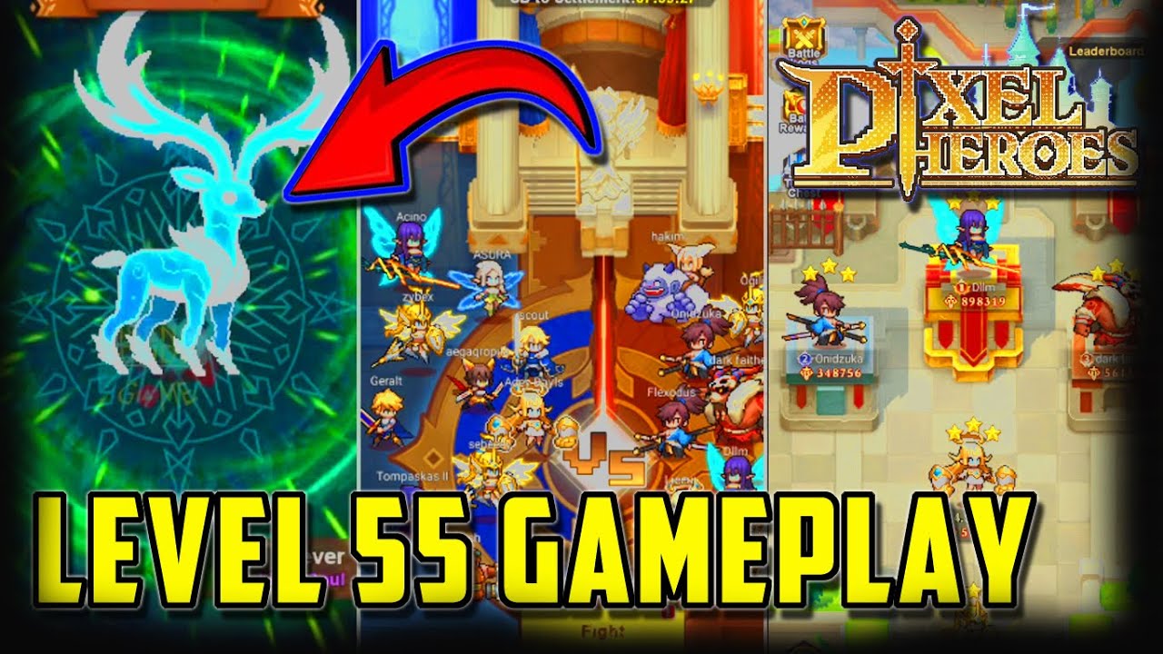Pixel Heroes Level 55 Mystic Summon and Guild Battle gameplay - YouTube