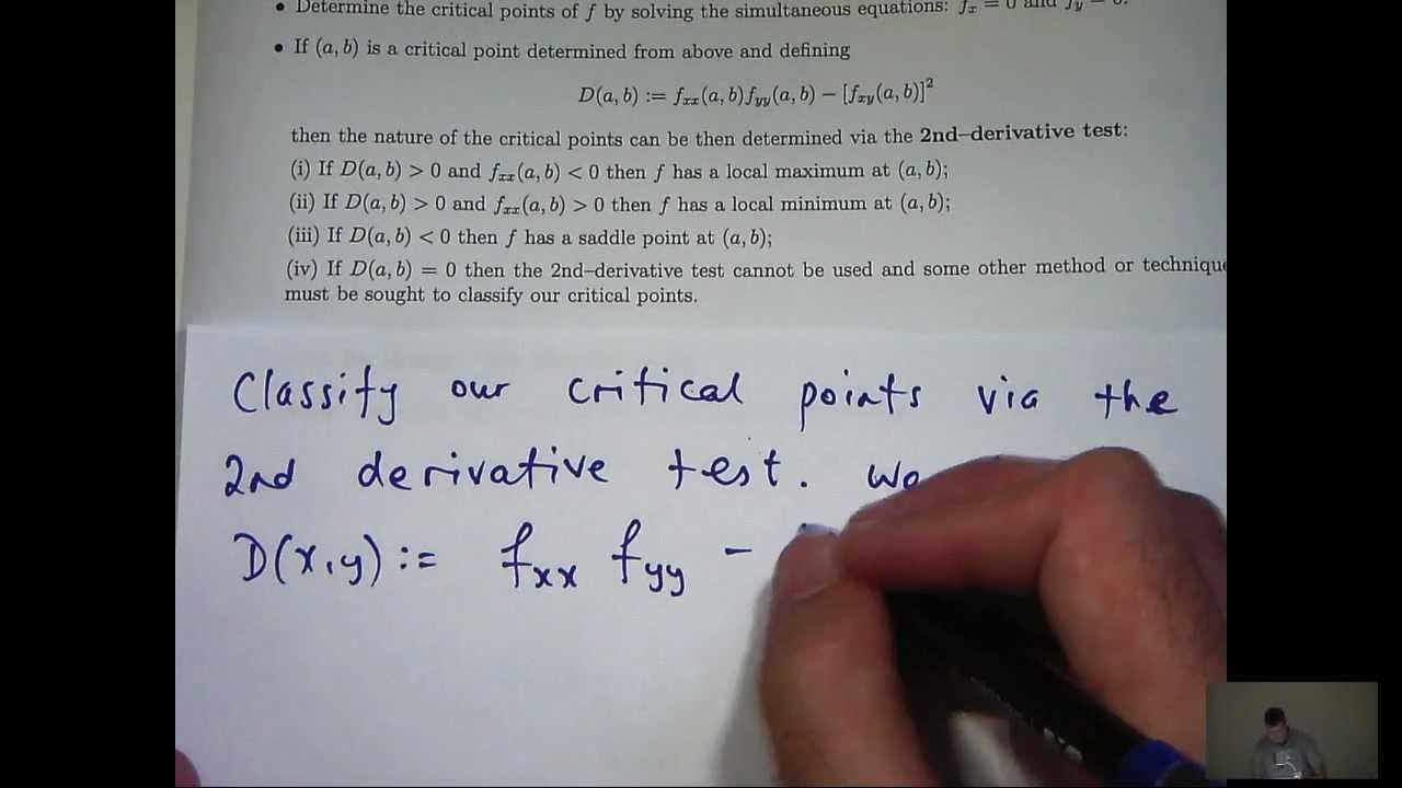 How to find + classify critical points of functions - YouTube