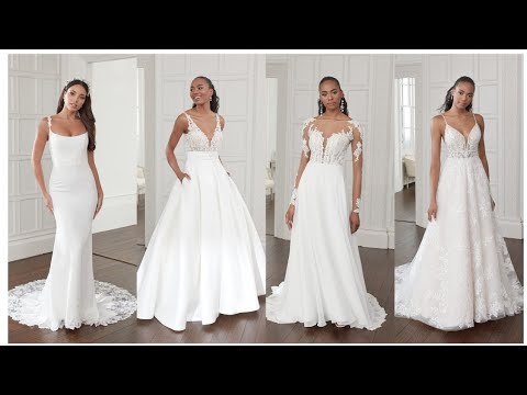Feminine lace wedding dress Mermaid Aline and Ballgowns - YouTube