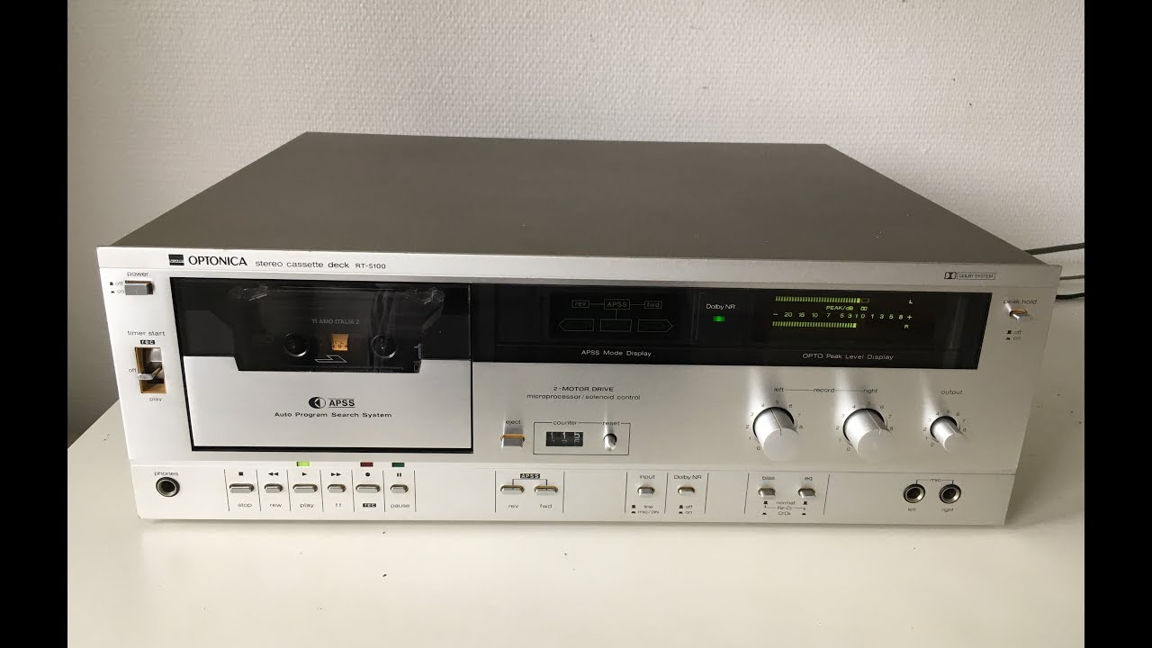 SHARP OPTONICA RT 5100 Stereo Cassette Deck APSS - YouTube