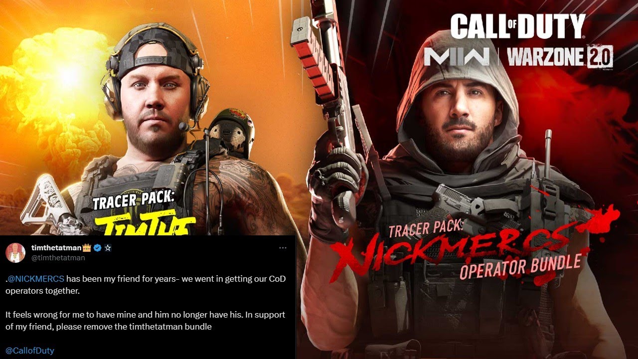 TimTheTatman Supports Nickmercs! Tells COD To Remove His Bundle - YouTube