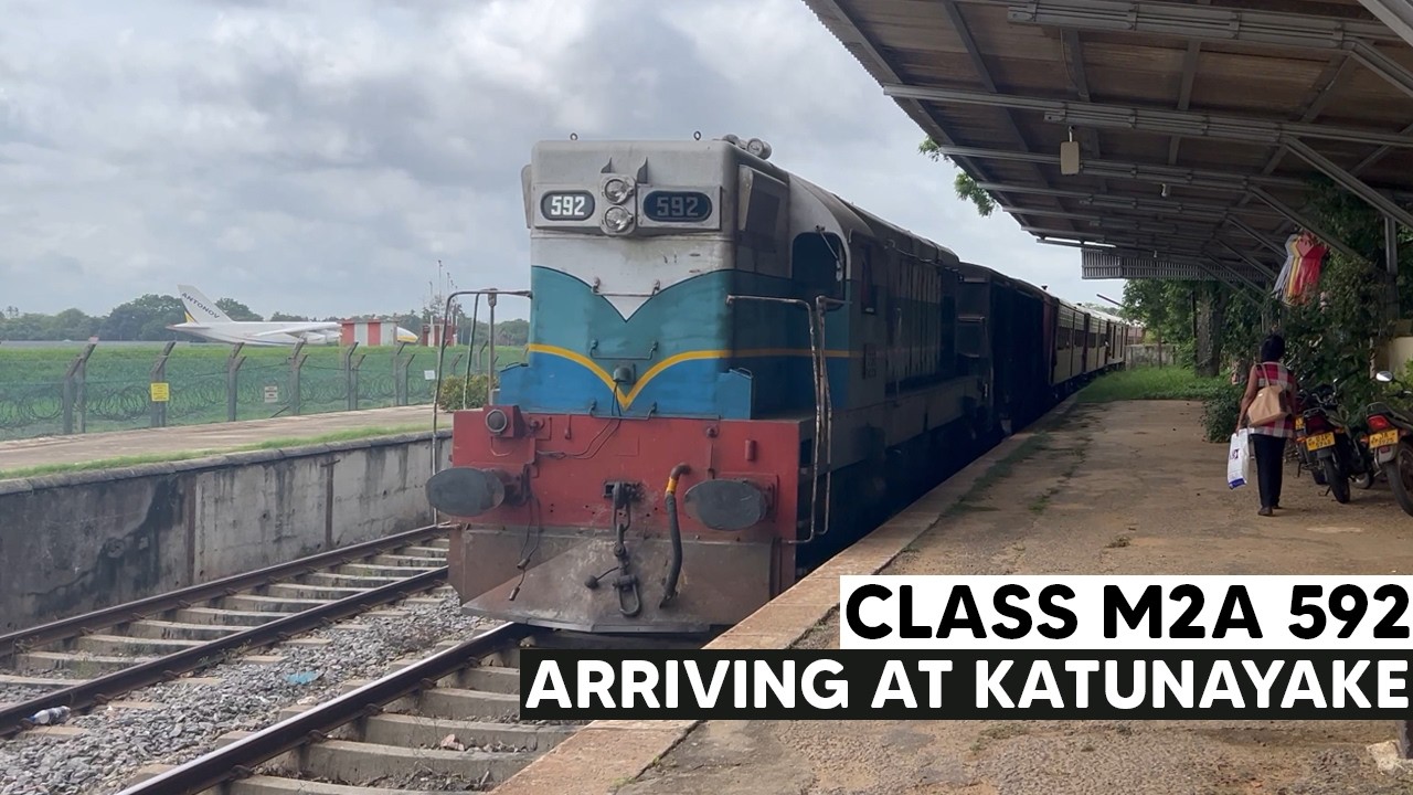 Sri Lanka Railways Class M2a 592 arrives with the Puttalam mixed at ...
