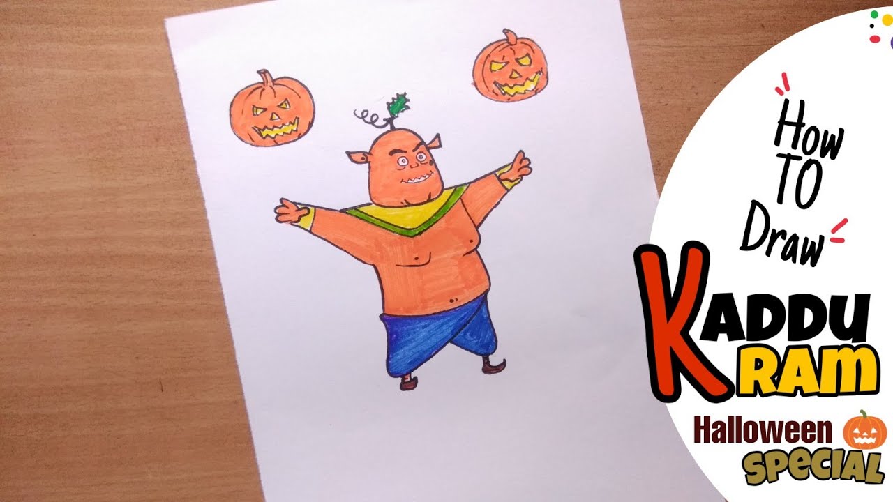 Anshu's Draw - Drawing Kadduram | Chhota Bheem Halloween Special video ...