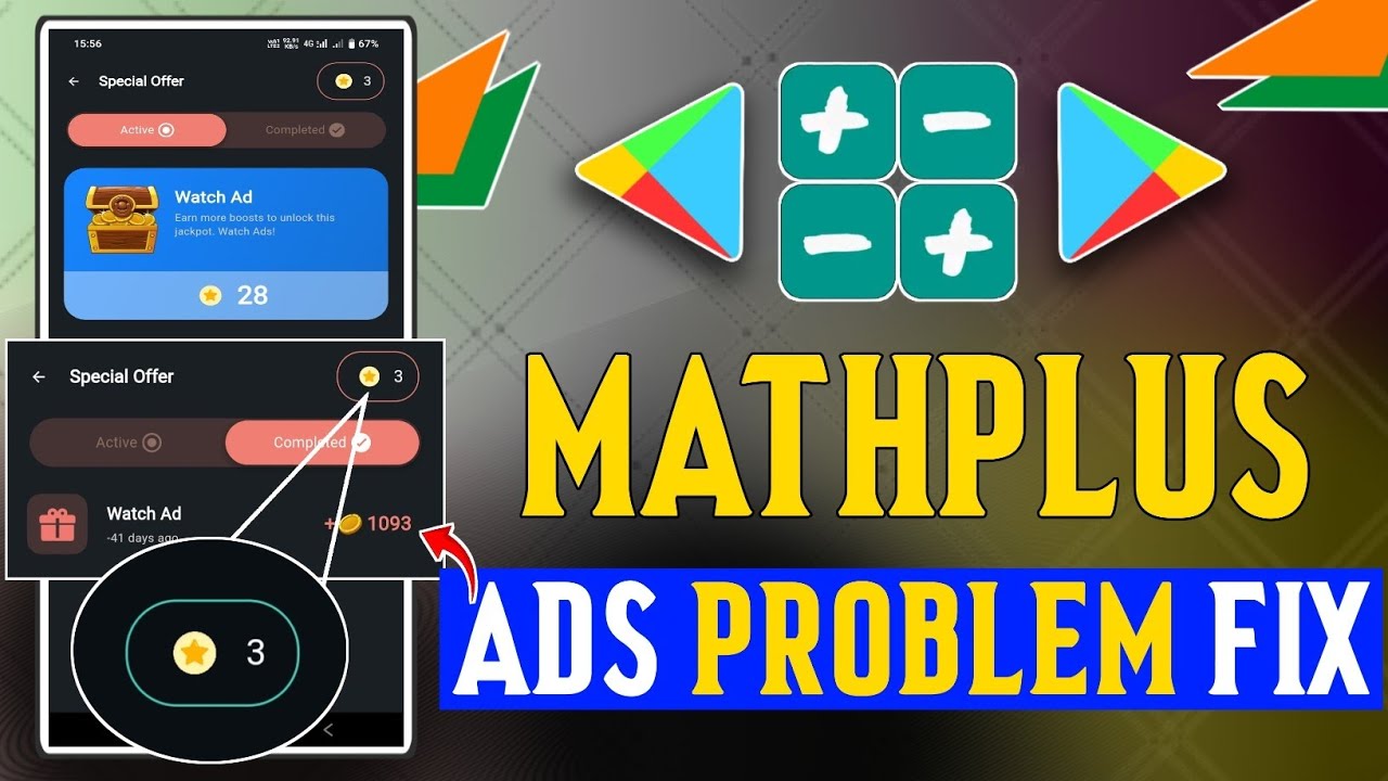 Math Plus Ads Complete Trick | Math Plus Ads is not completing | Math ...