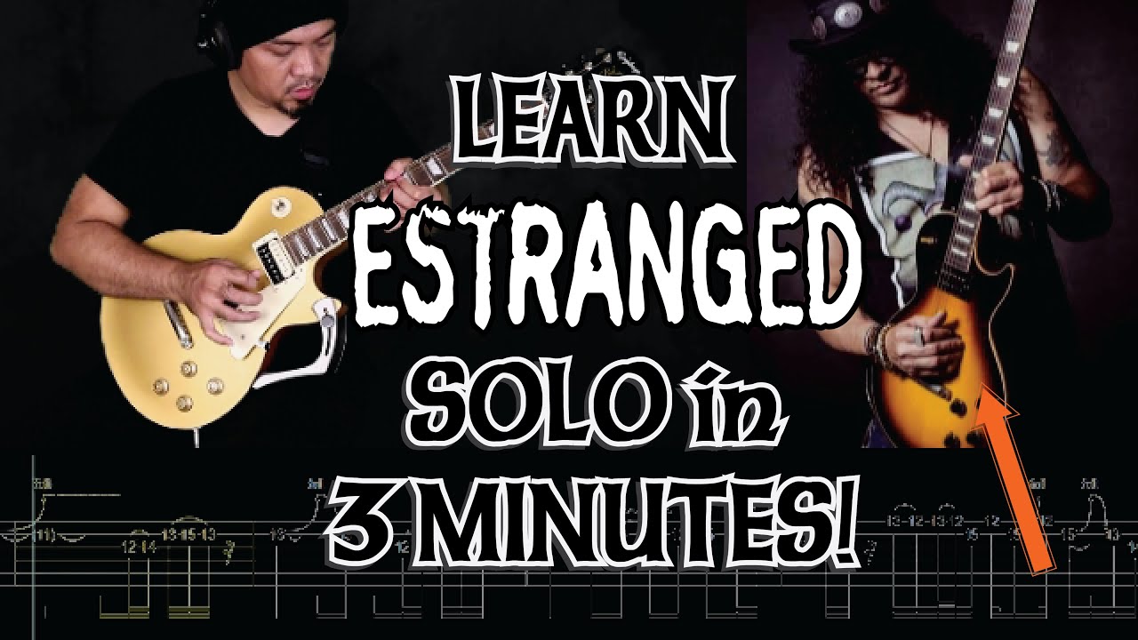HOW TO PLAY Guns N Roses Estranged 1st Guitar Solo with Tabs (Direct ...