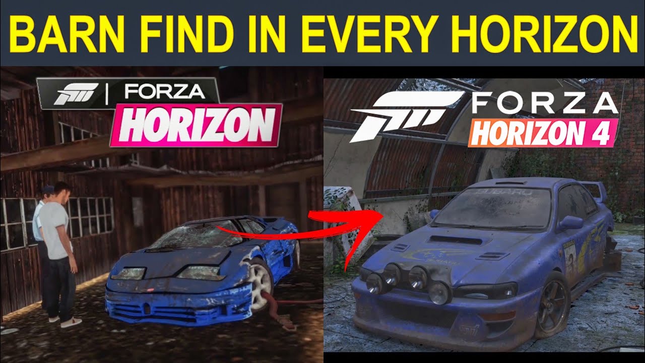 Finding A Barn Find In EVERY Forza Horizon l Evolution Of Barn Find ...
