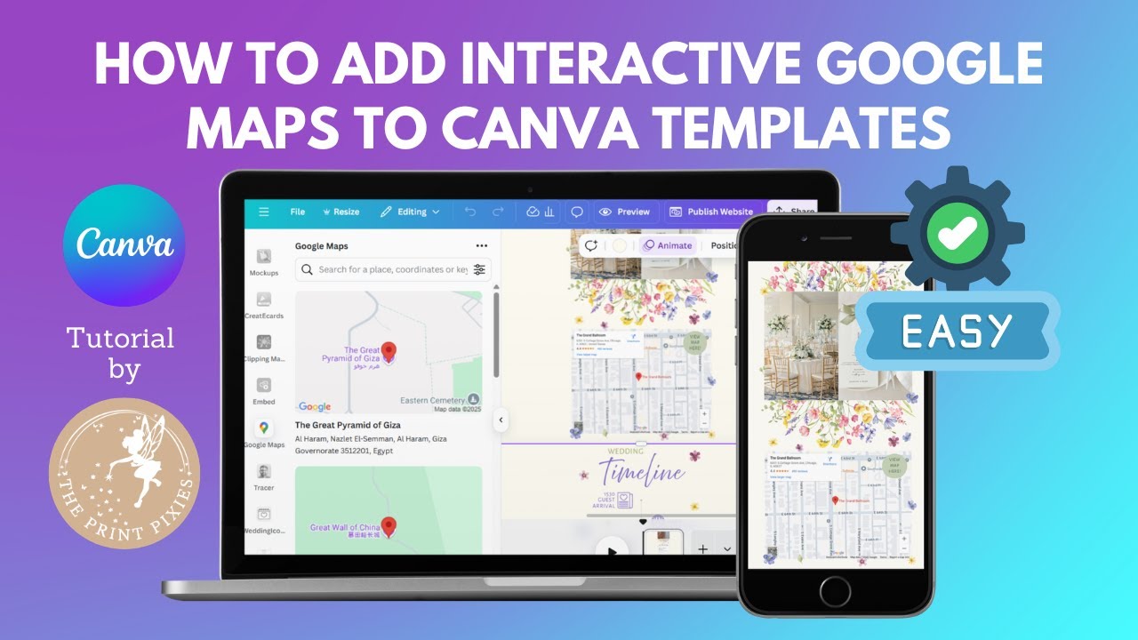 How to Add Interactive Google Maps to Canva Templates | Easy Step-by ...