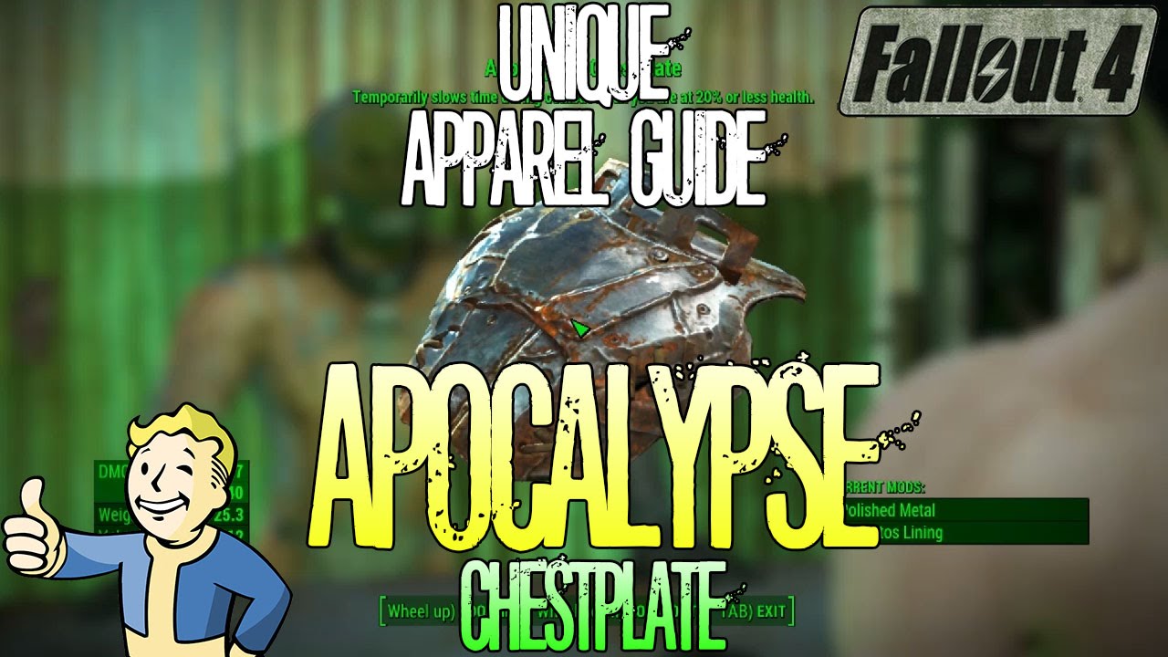 Fallout 4 | Apocalypse Chestplate | Unique Rare Apparel | Location ...