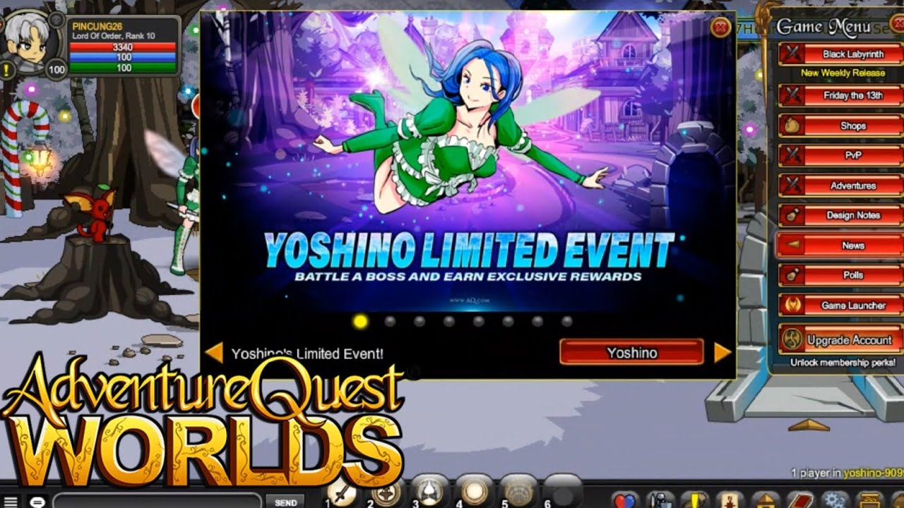 AQW New Update Yoshino Back and New Drops Free Players - YouTube