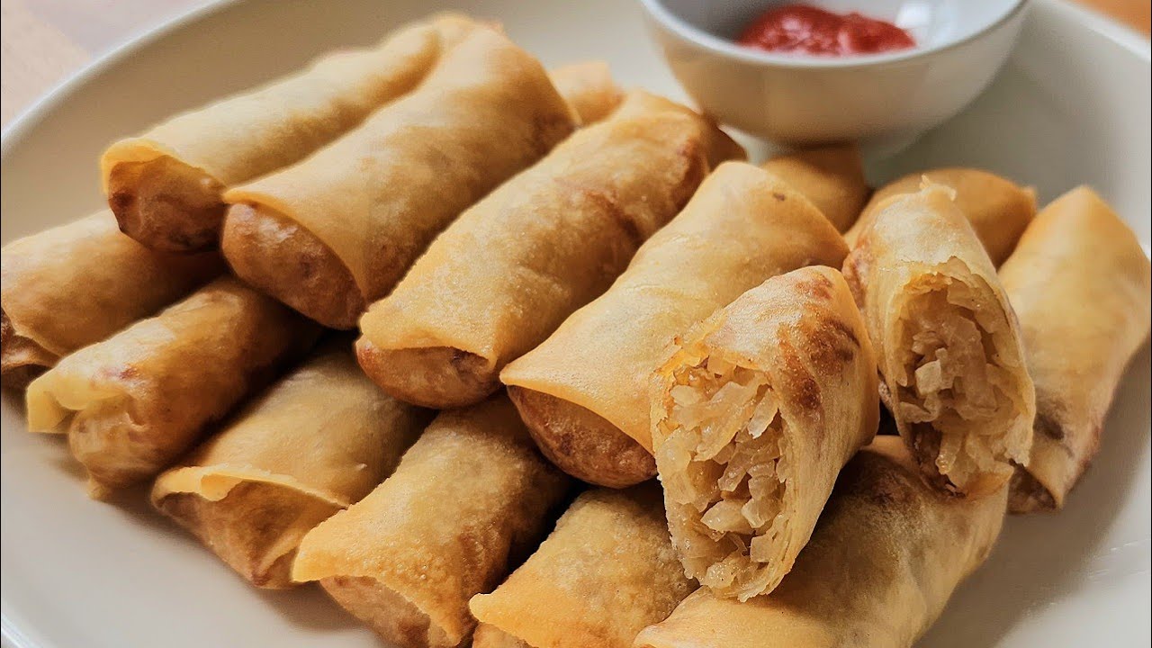 Easy fried spring roll with mang guang recipe | egg rolls | 简单炸春卷沙葛馅 ...