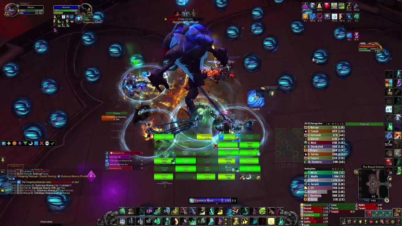 WoW Mistweaver Heal Monk Hungering Destroyer Castle Nathria HC POV ...