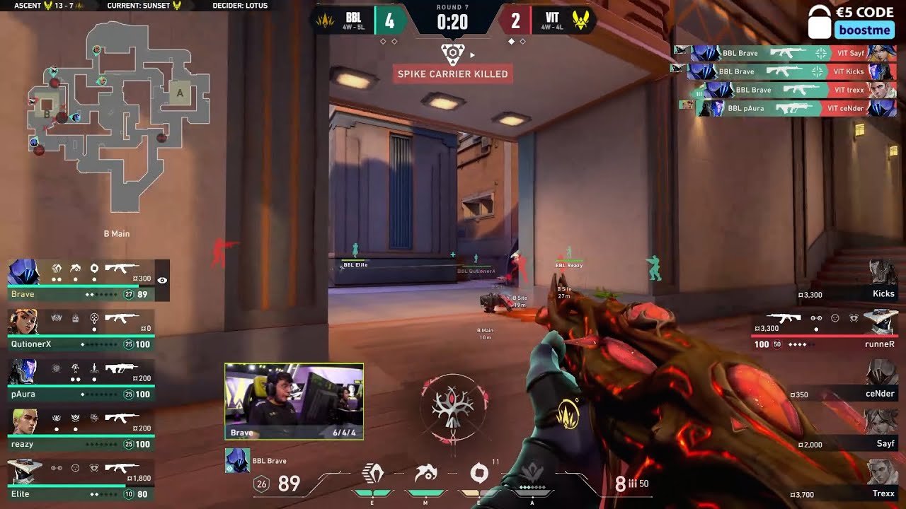 BBL Brave perfect 4K flank vs Team Vitality | VCT EMEA 2024 - YouTube