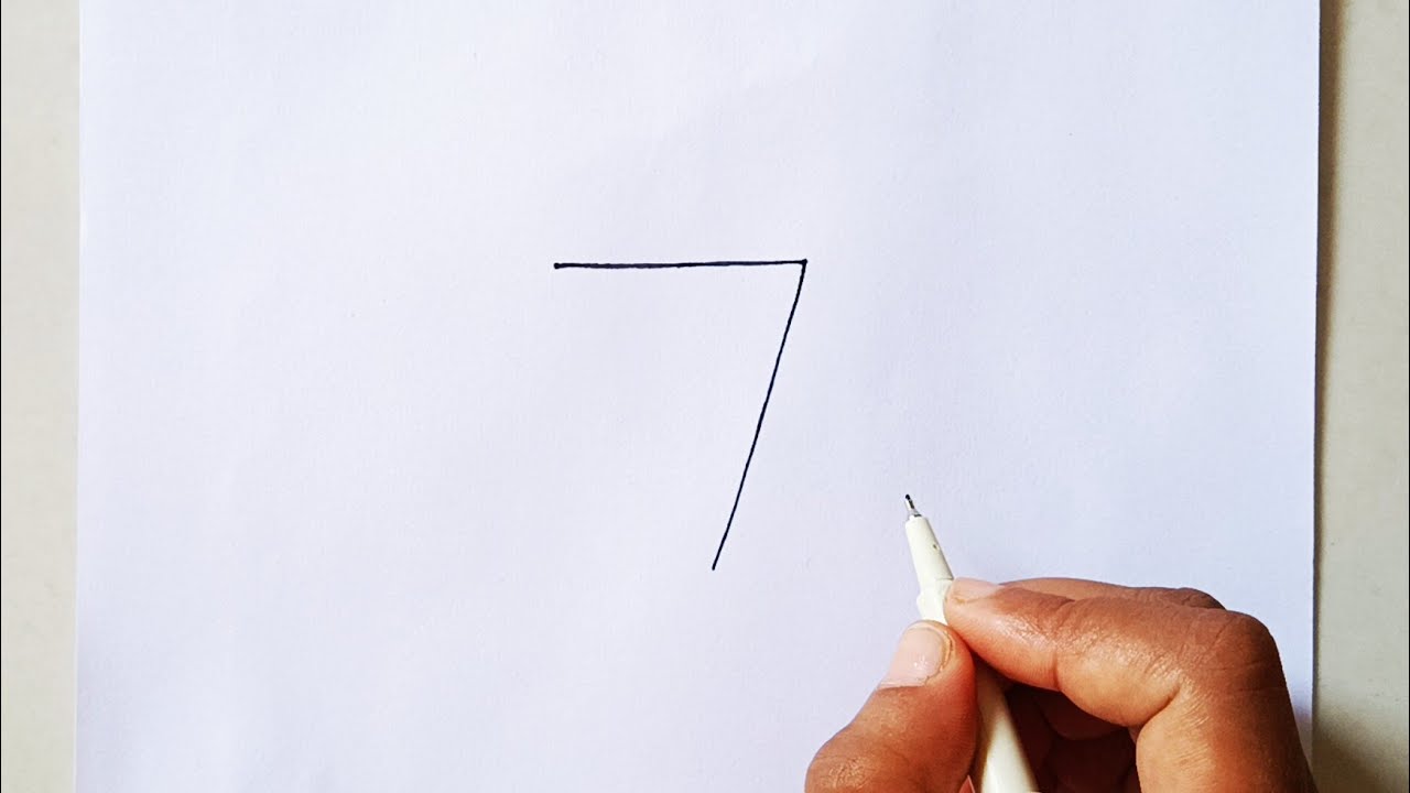 How To Draw A Cute Ice Cream Easy From 7 | Number Drawing | How To Turn ...