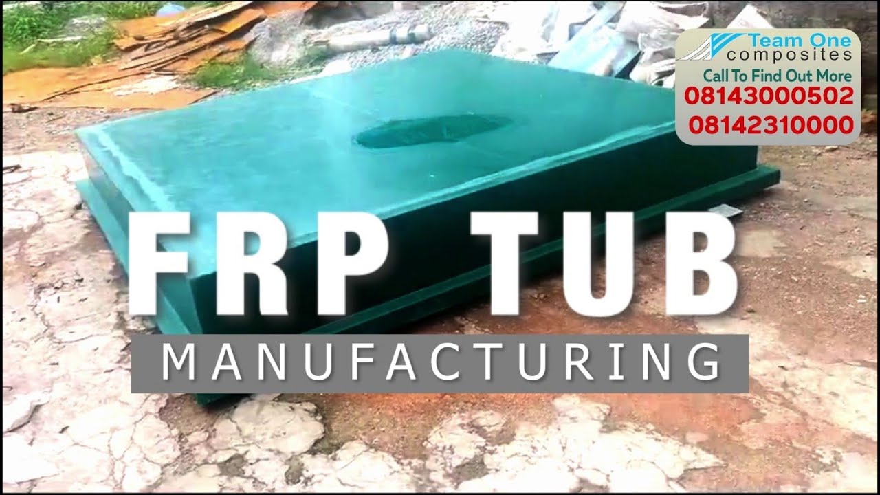 Big frp tub manufacturing team one composites hyderabad - YouTube