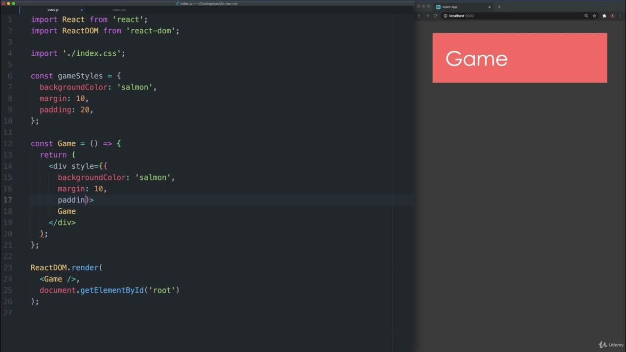 React Project Tutorial: Build Responsive Web App Tic Tac Toe Game Part 3 Component Hierarchy ...