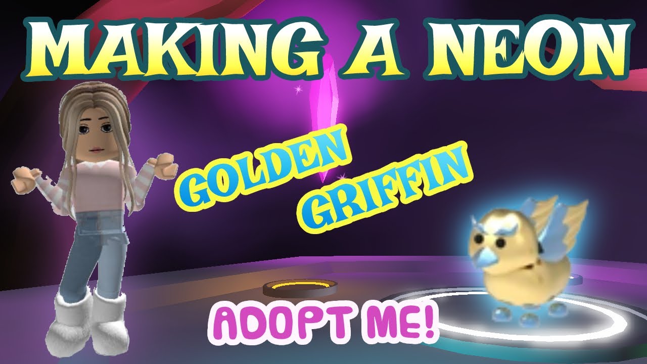 Making a Neon Golden Griffin in Adopt Me & Dressing it Up! - YouTube