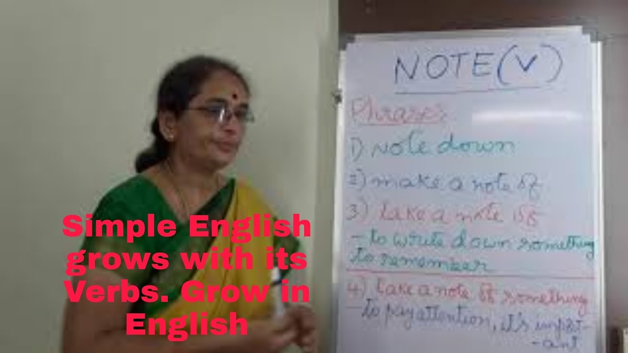 Note as Verb, its Usages, Learn and Use English Series by Mrs.KLCDevi ...