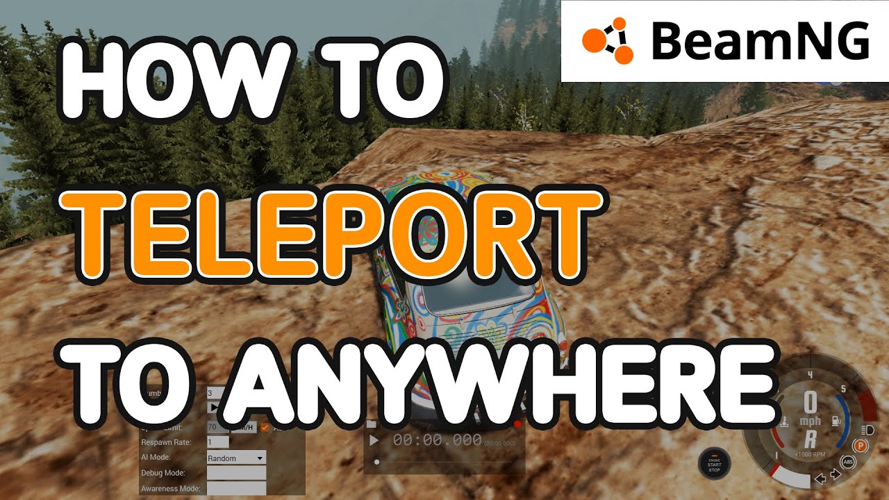 How to teleport your car to anywhere | Beamng Drive Tutorial#4 [2021 ...