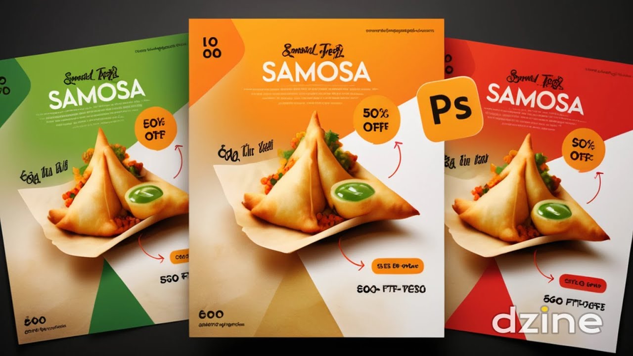 Simple Food Poster Design in Photoshop | Photoshop Tutorial - YouTube