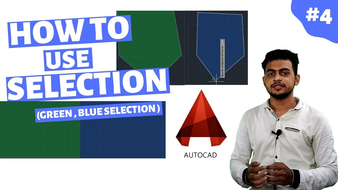 HOW TO USE SELECTION IN AUTOCAD | EXPLAINED IN DETAIL | HINDI | (GREEN ...