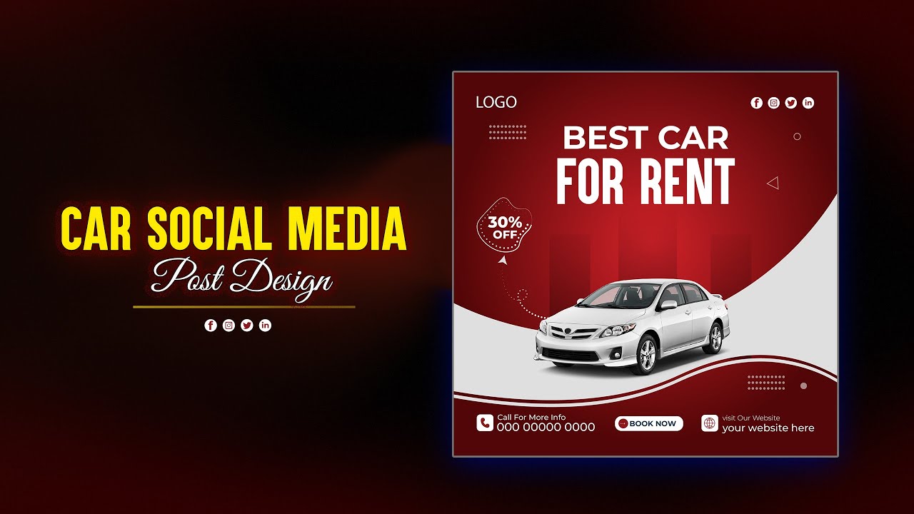 How to Design this Luxury Car Social Media Post with illustrator ...