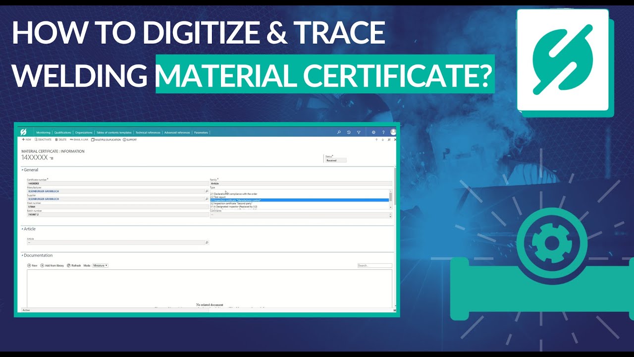 [Material] How to digitize and trace welding material certificate ...