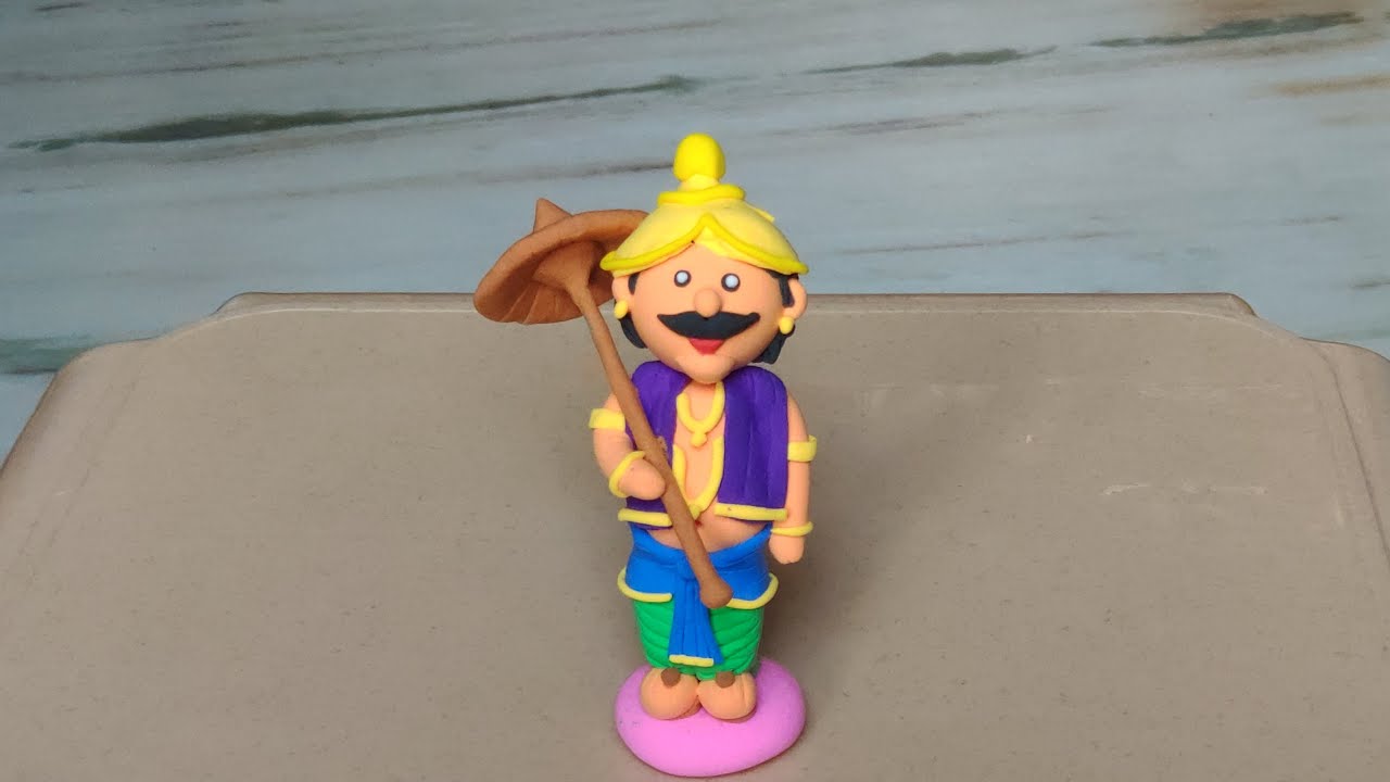 Onam king Mahabali making - Clay figurine #56 - YouTube