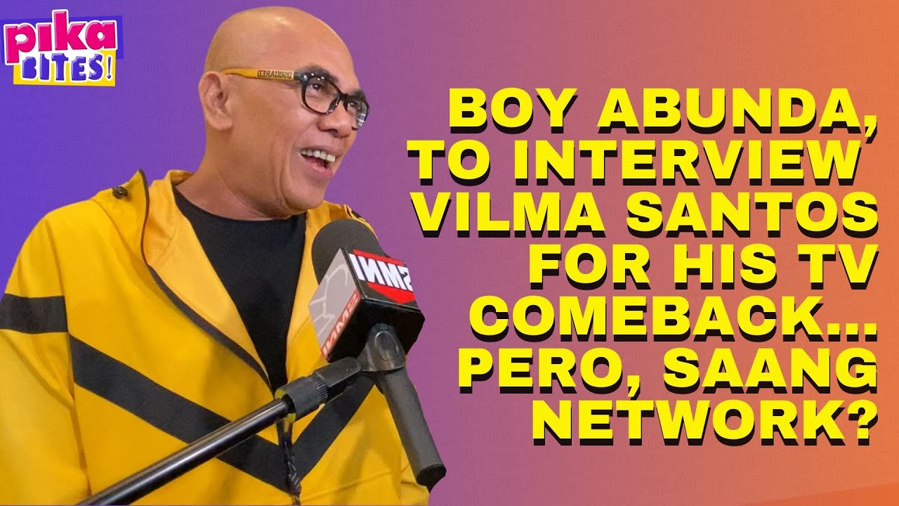 Boy Abunda's TV comeback interview will be with Vilma Santos - YouTube