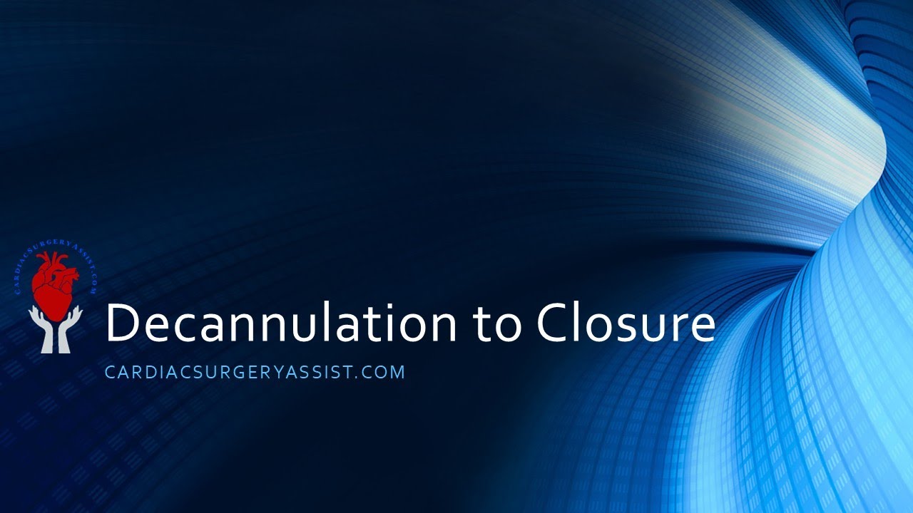 @cardiacsurgeryassist Decannulation to Closure - YouTube